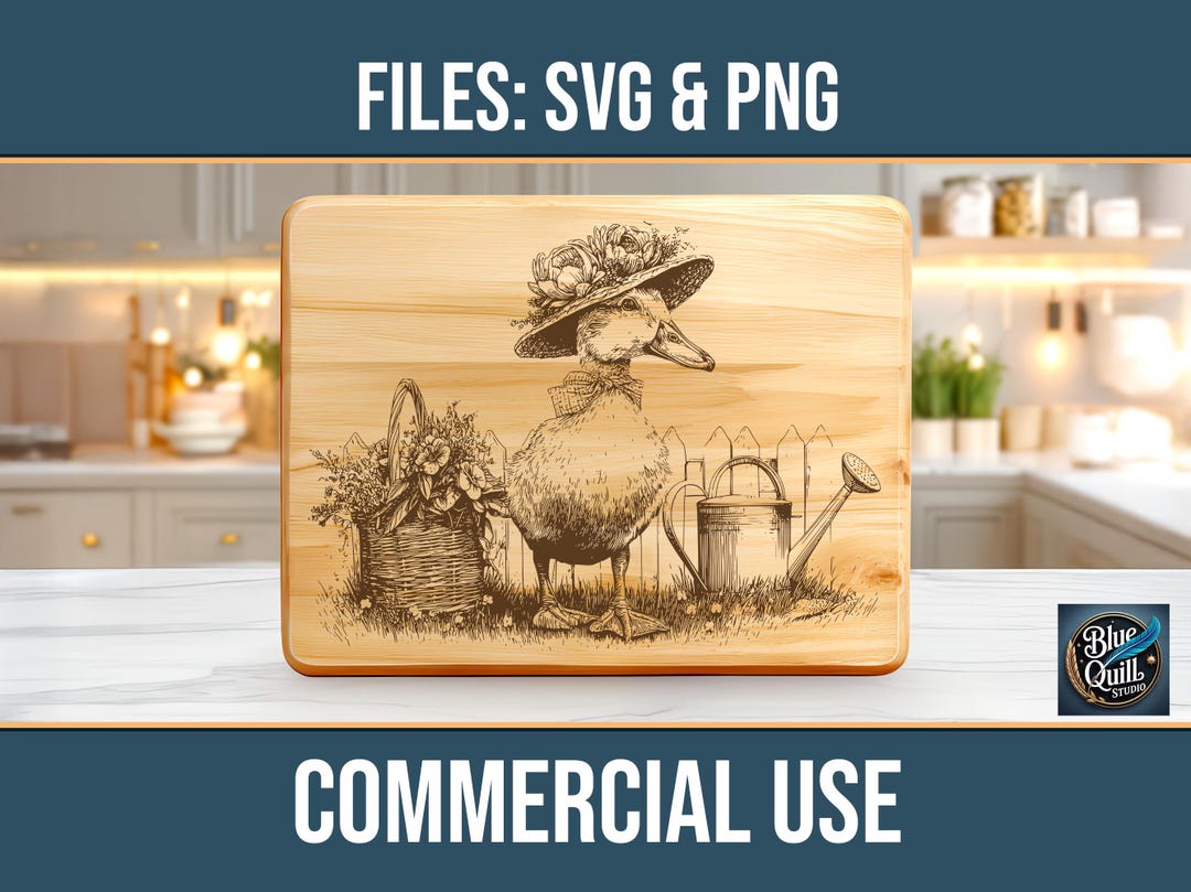 Spring Silly Goose Hat Duck SVG PNG Laser Engraving File Charcuterie ...