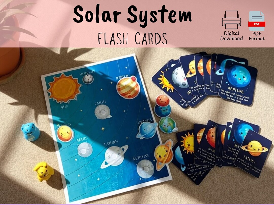 Solar System Flashcard Solar System Worksheet Printable Montessori ...