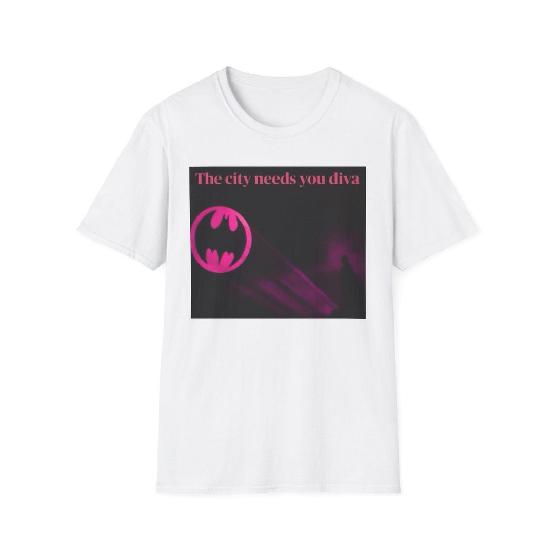 Diva Meme Graphic T-shirt | Pink Bat Signal Tee - Etsy