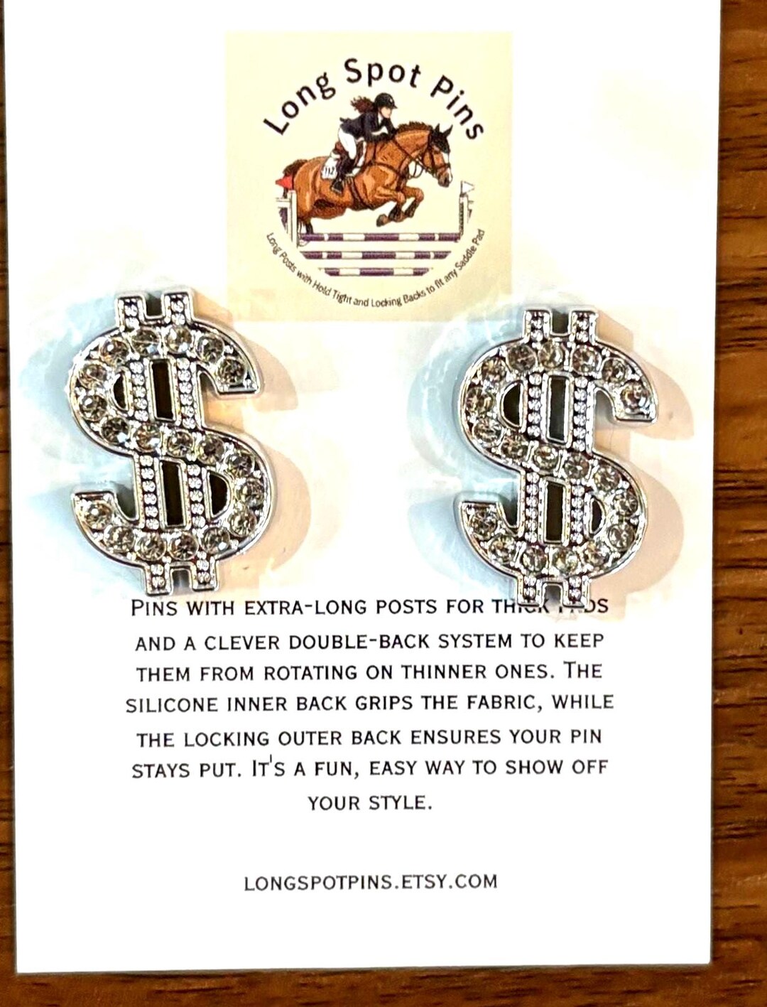Funny Horse Show Number Pins: Acrylic Jumper Saddle Pad Pins, Set of 2 ...
