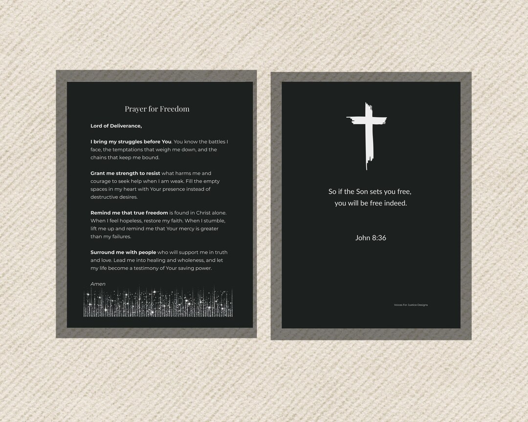 Prayer for Freedom Card | 5x7 Christian Prayer Card - Gold Series ...
