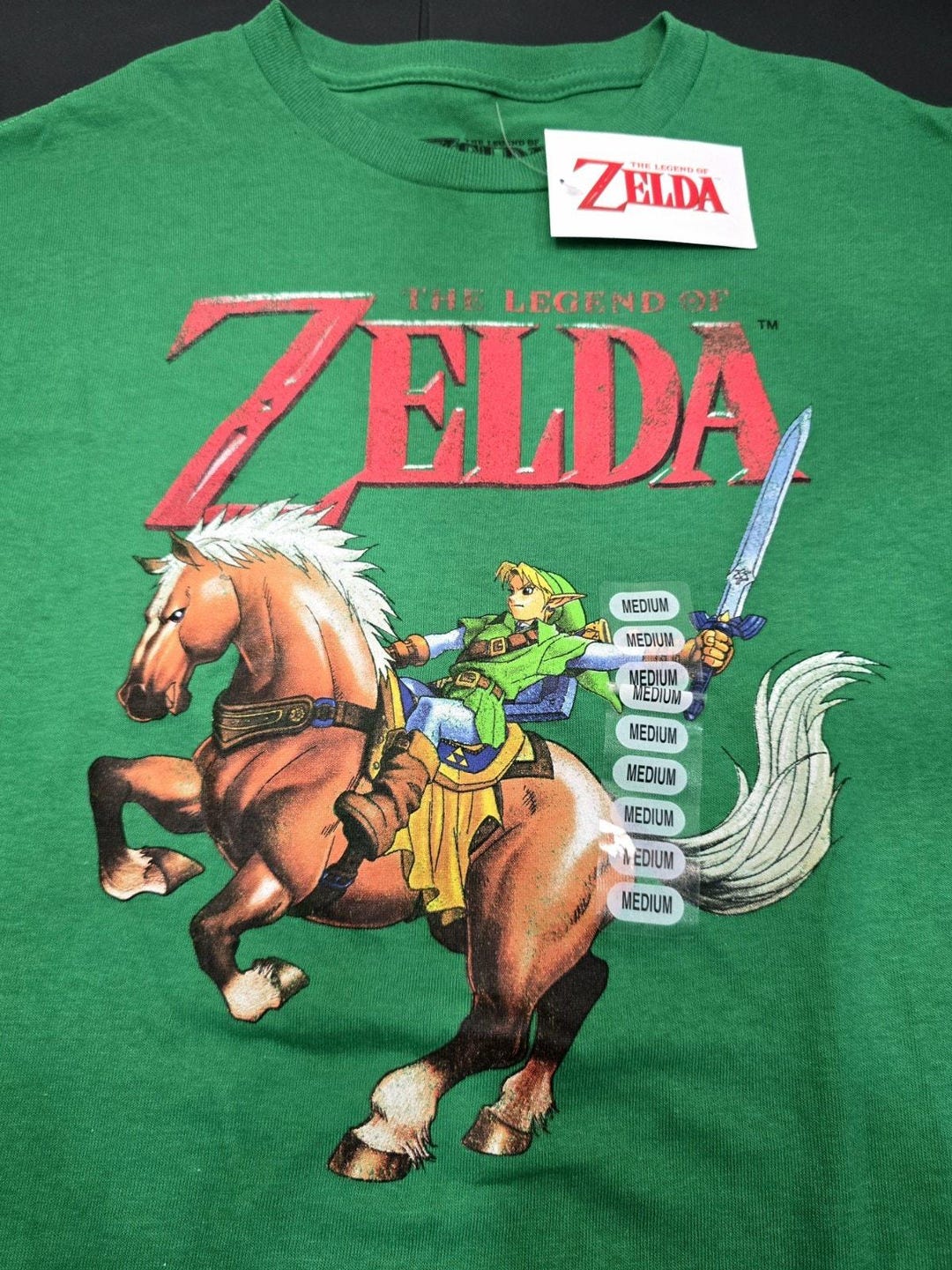 Nintendo Legend of Zelda Graphic T Shirt Medium Ocarina of Time Link ...