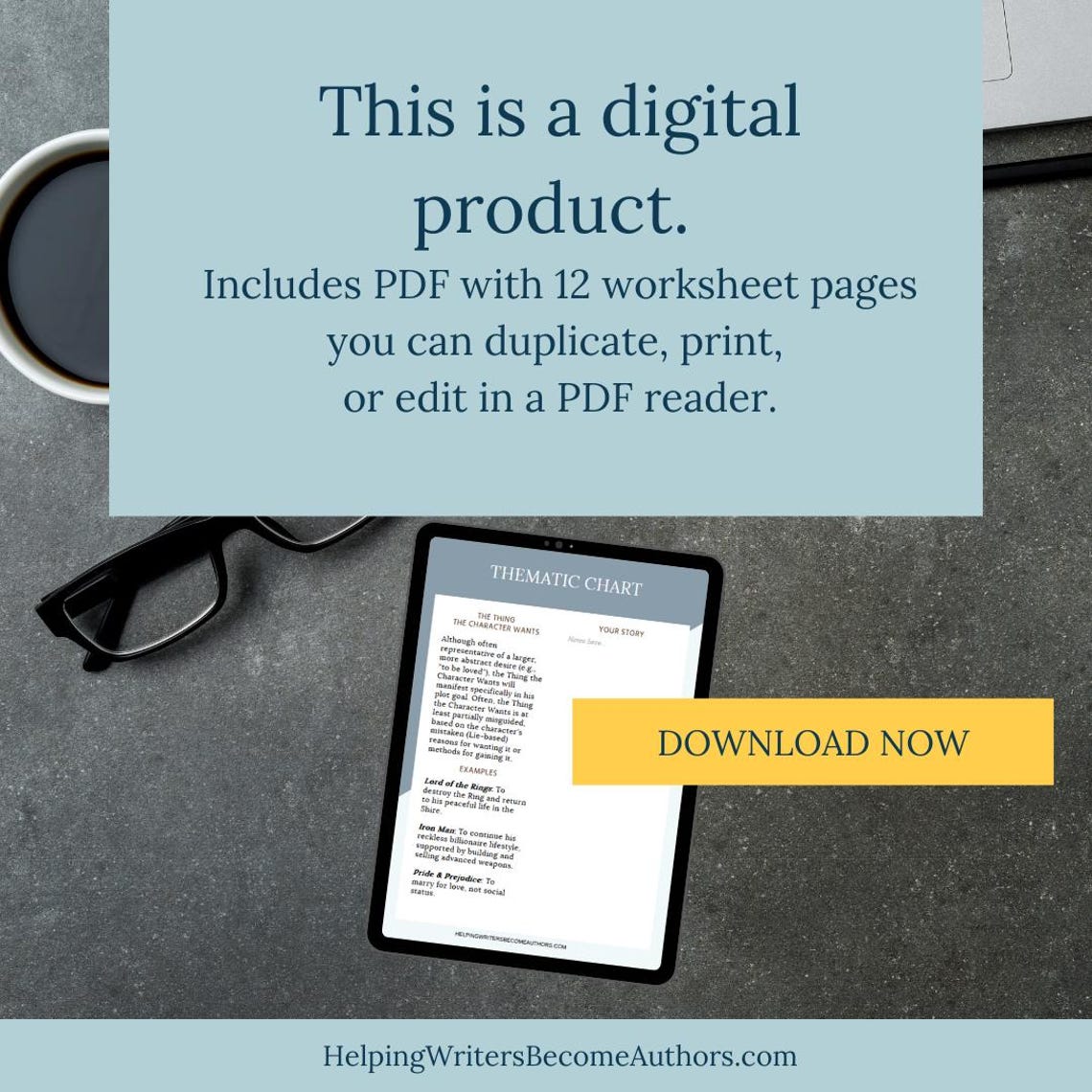 Story Theme Development Worksheet – Theme Planning Kit & Writing Guide ...