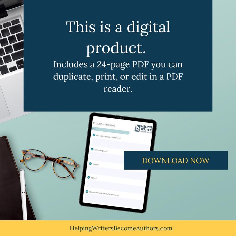 Character Interview Questions Worksheet – Printable Character ...