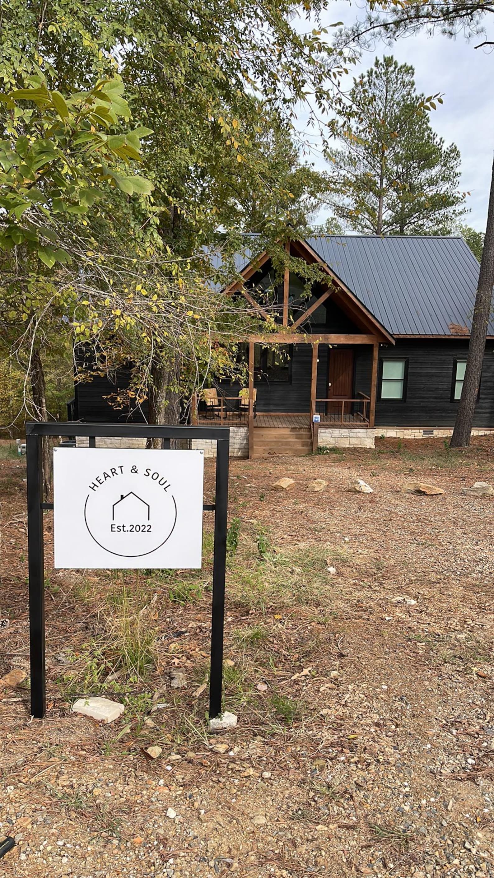 Custom Metal Cabin Road Sign | Outdoor | Vacation Rental | Business and ...
