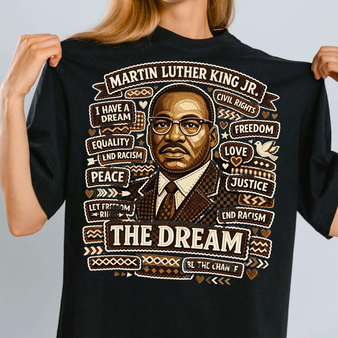 Martin Luther King Jr. Stitched Embroidery Design – Black History Month ...