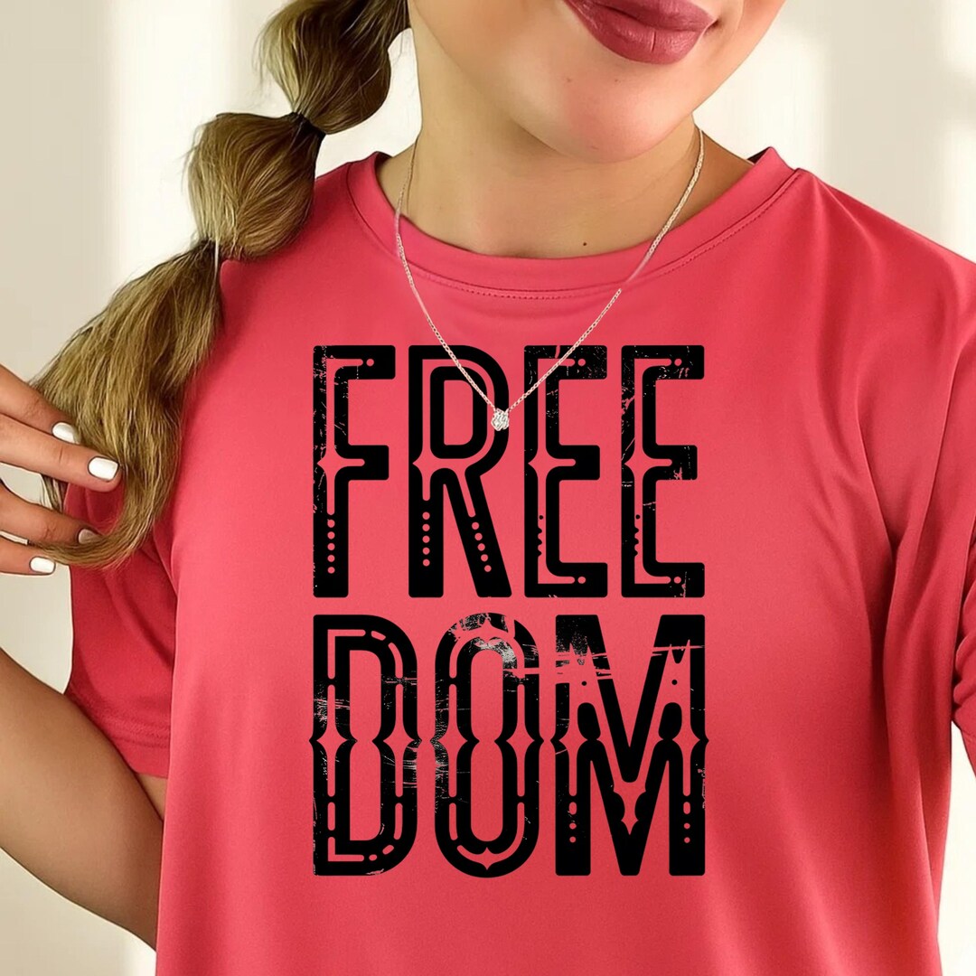 Freedom SVG PNG: Distressed Grunge Typography Design (digital Download ...