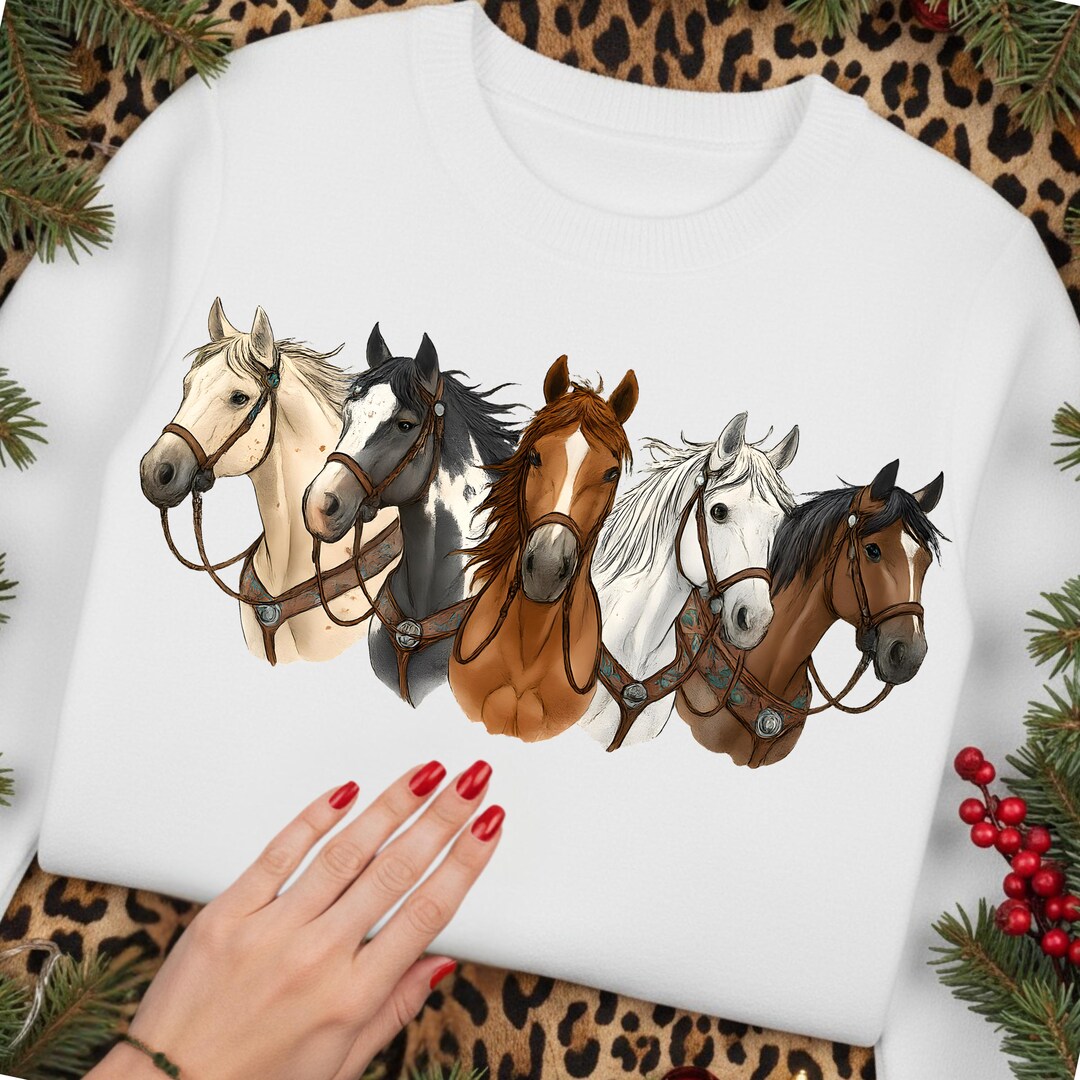Western Horses PNG, Cowboy Clipart, Farm Animal Art (digital Download ...