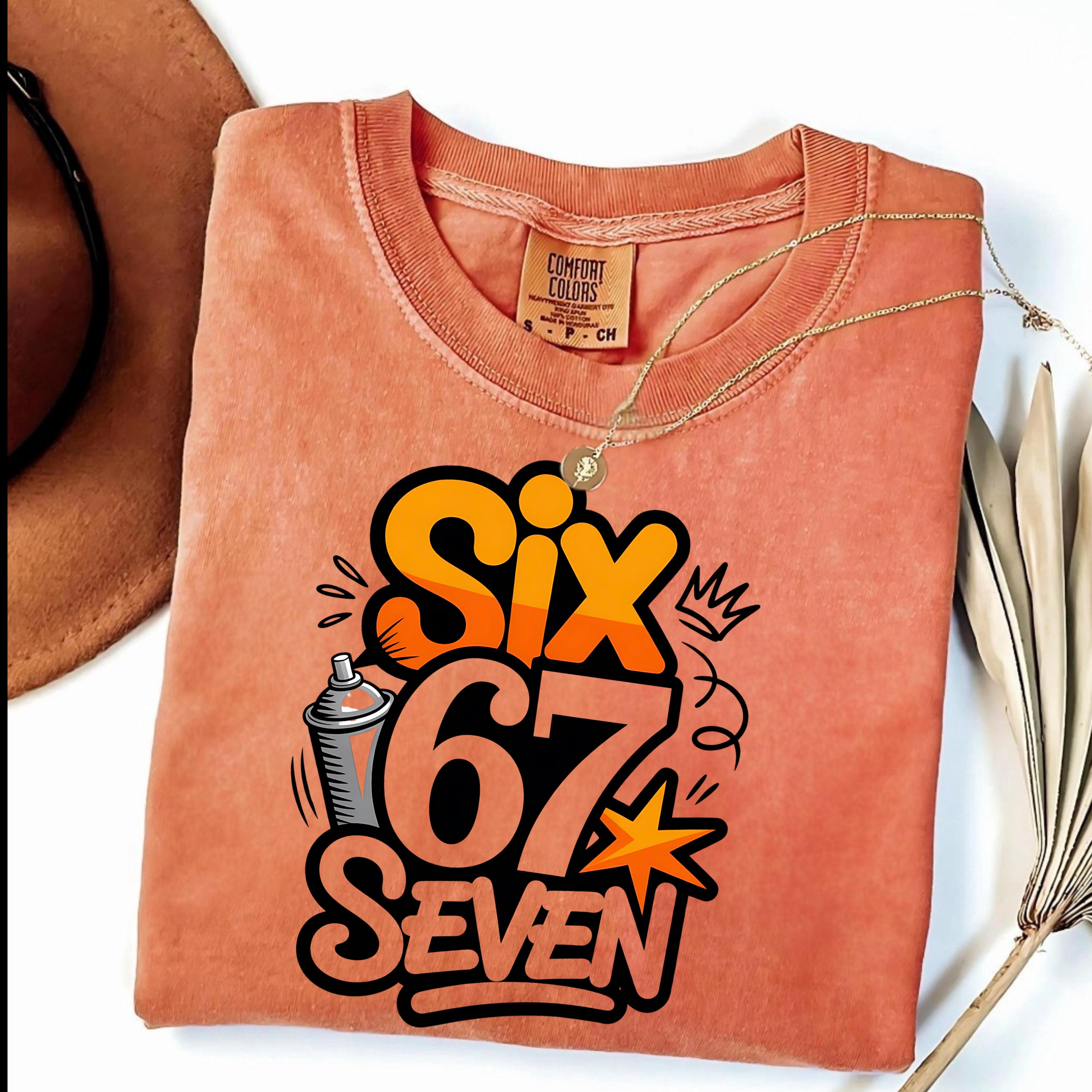 Six Seven Graffiti PNG: Urban Street Art Typography (digital Download ...