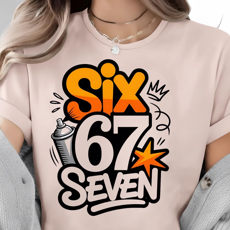 Six Seven Graffiti PNG: Urban Street Art Typography (digital Download ...
