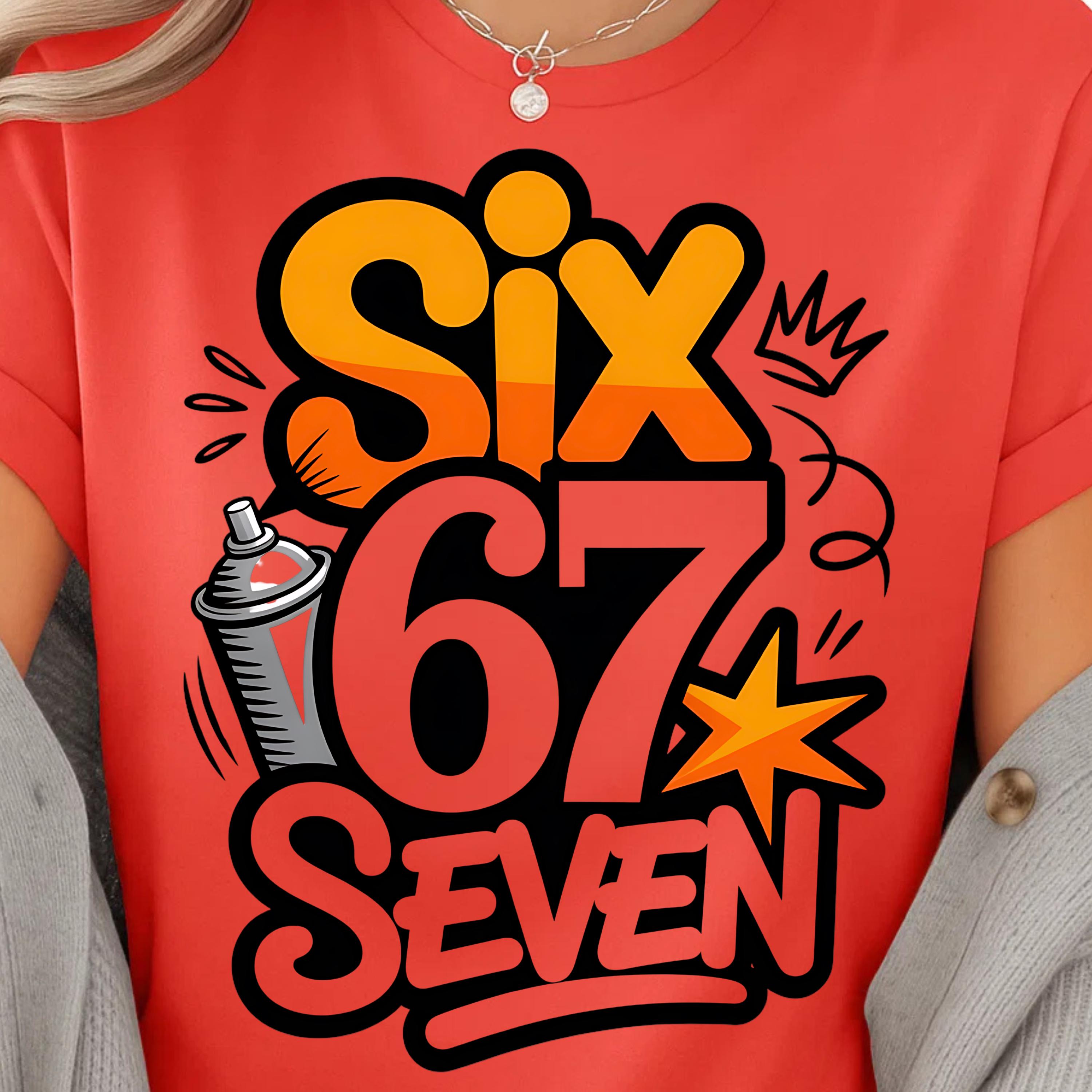Six Seven Graffiti PNG: Urban Street Art Typography (digital Download ...
