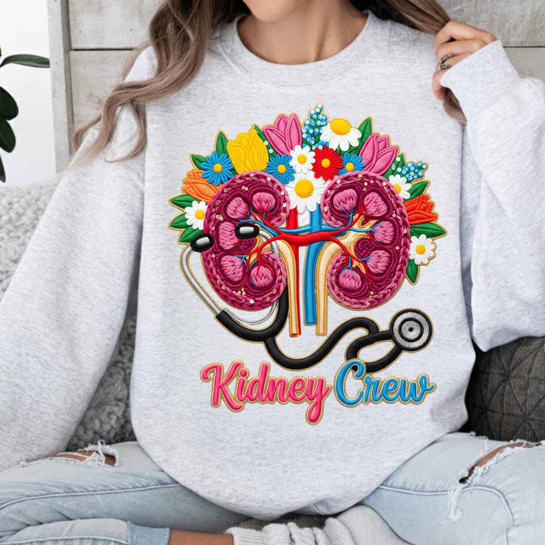 Kidney Crew Floral Medical Nurse PNG SVG PDF Design - Etsy Canada