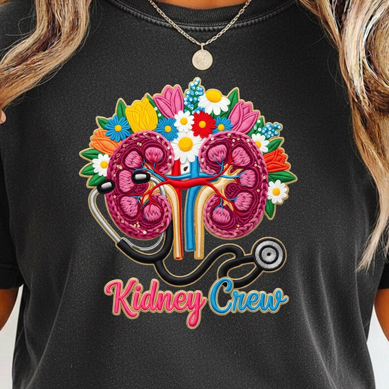 Kidney Crew Floral Medical Nurse PNG SVG PDF Design - Etsy Canada