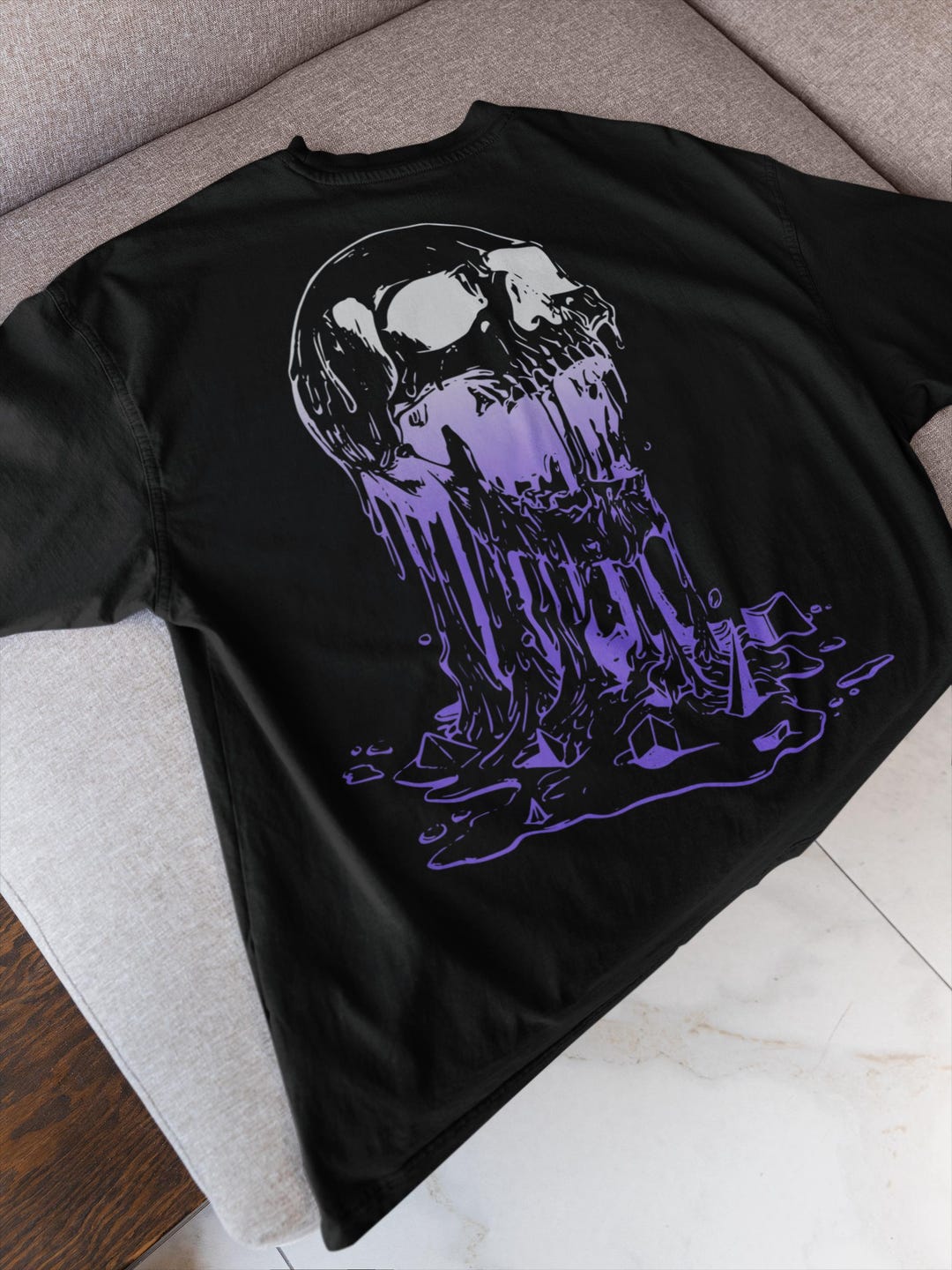 Melting Skull T-shirt – Gothic Deathcore Streetwear - Etsy