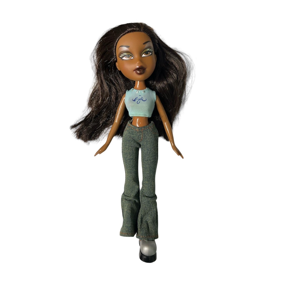 Vintage 2001 Bratz Sasha Doll Blue Angel Crop Top and Jeans-missing ONE ...