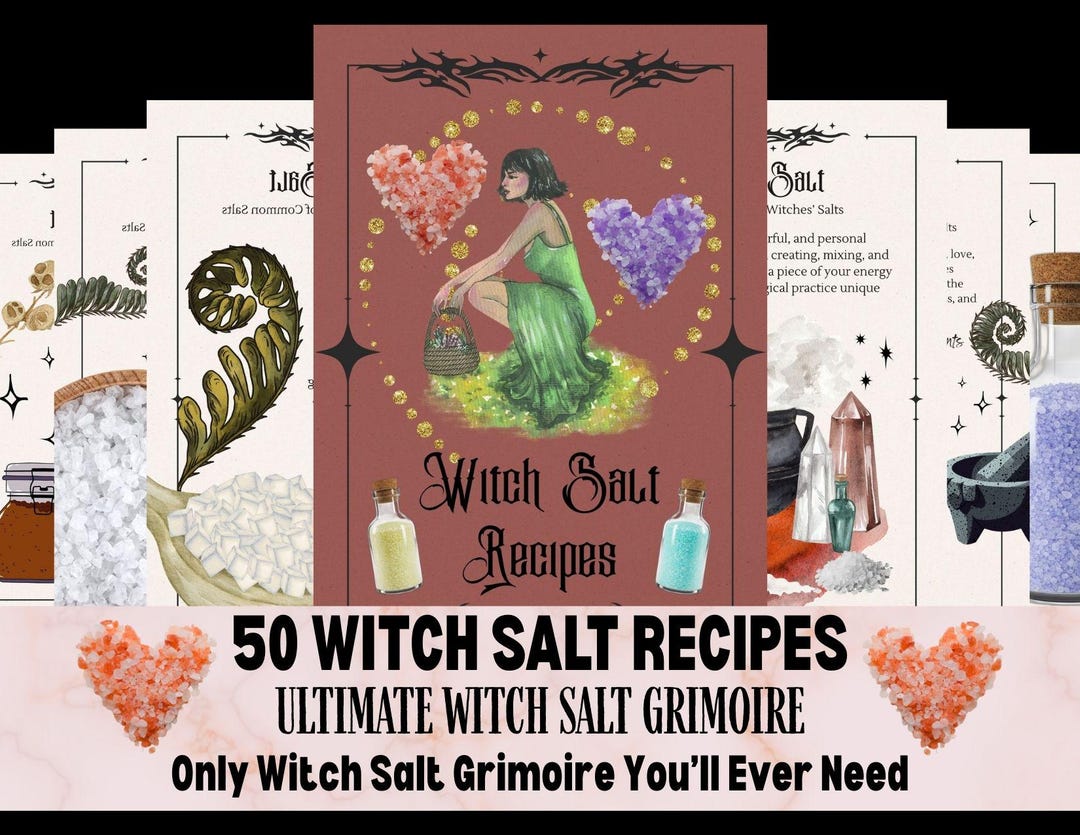 Witches Salt Collection Printable | 50 Magical Salt Recipes for Love ...