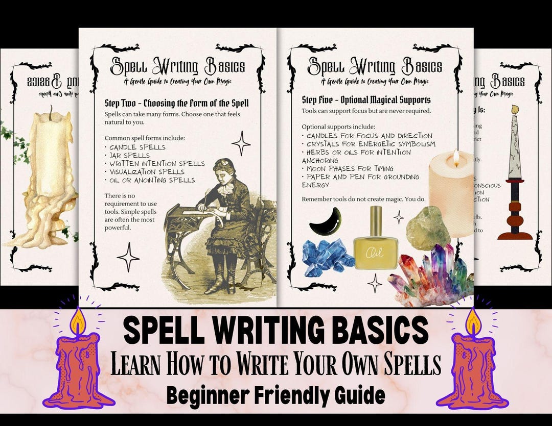 Spell Writing Basics Printable Witchcraft Guide Learn How to Write ...