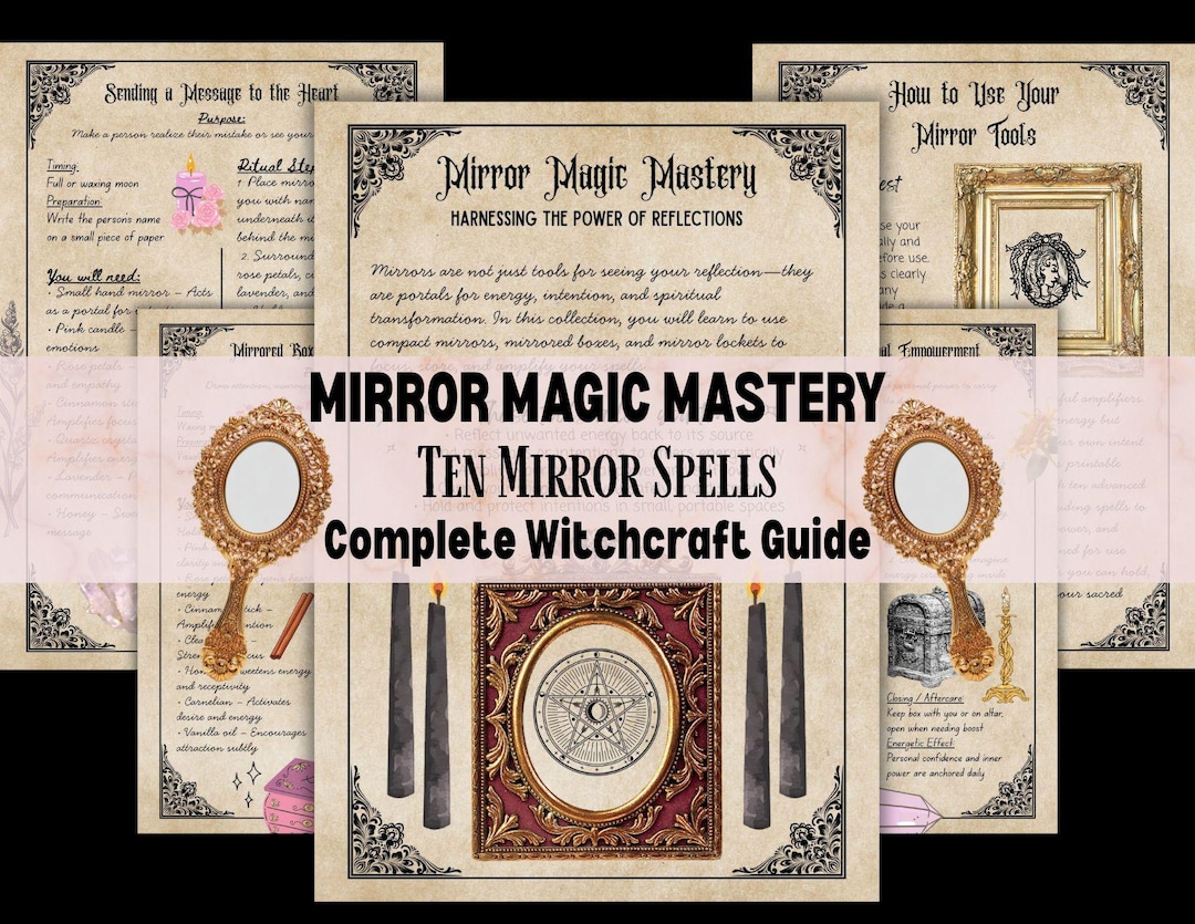 Mirror Magic Mastery Printable Advanced Reflection Spells Mirrored Box ...