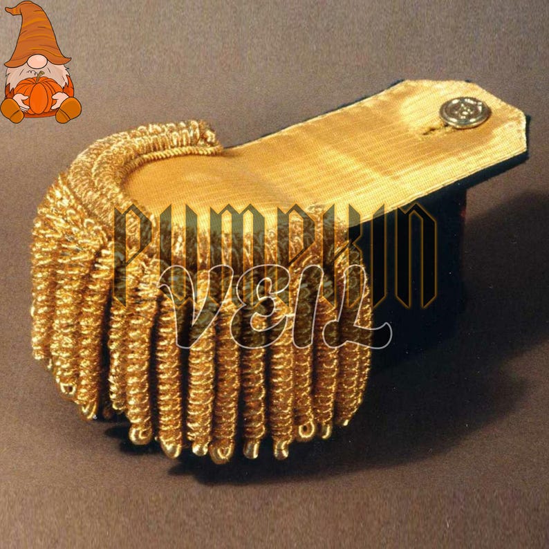 Gold Military Shoulder Epaulets, Historical Uniform Epaulet, Ceremonial ...