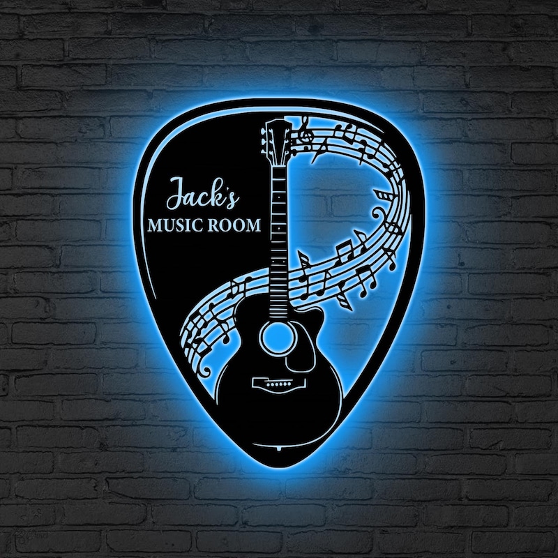 Guitar Wall Metal Sign - Etsy