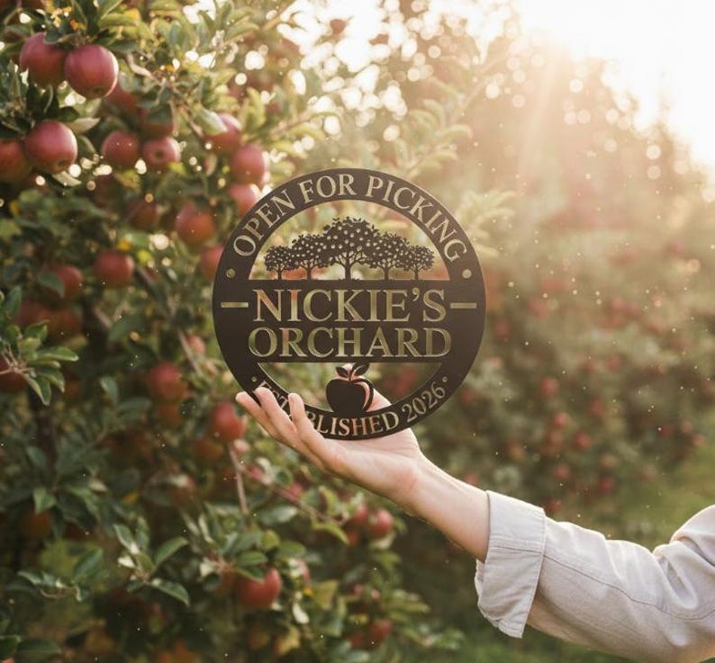 Customized Orchard Sign Custom Metal Garden Sign Apple Orchard Decor - Etsy
