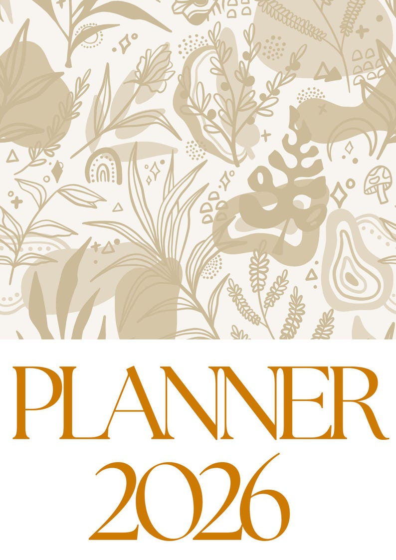 2026 Wall Planner | Twenty Twenty Six Digital Organiser | Instant ...