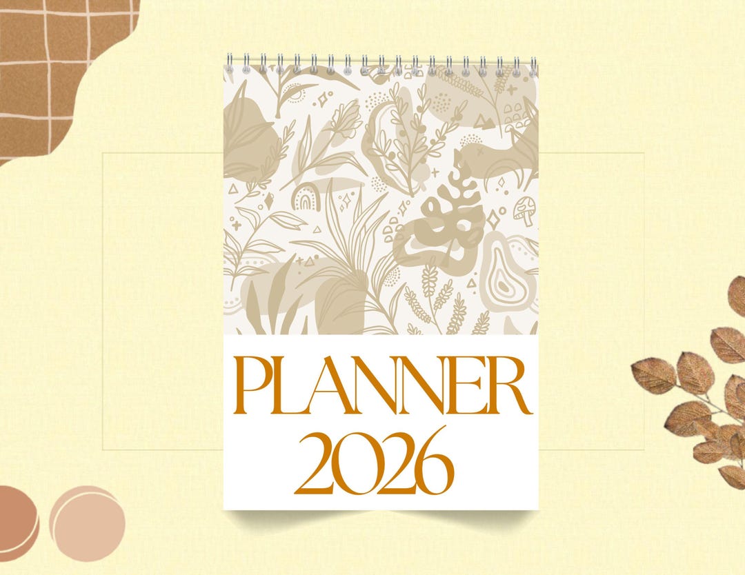 2026 Wall Planner | Twenty Twenty Six Digital Organiser | Instant ...