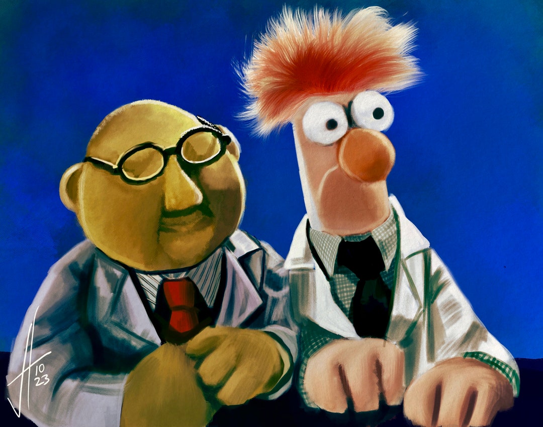 Bunsen Honeydew and Beaker Portrait Print the Muppets - Etsy