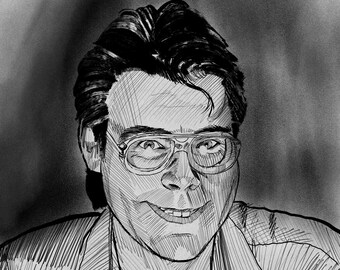 Stephen King Portrait Art Print | Etsy