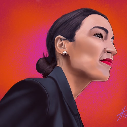 AOC alexandria Ocasio-cortez Watercolor Print - Etsy