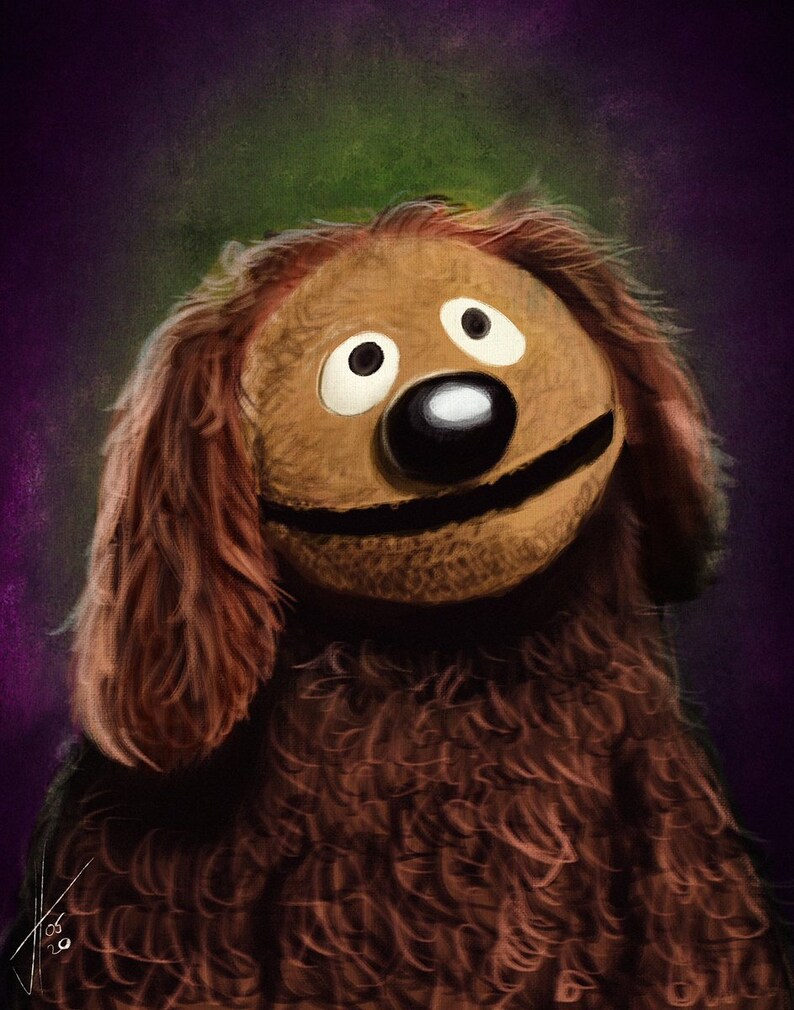 Rowlf the Dog Portrait Print the Muppets - Etsy