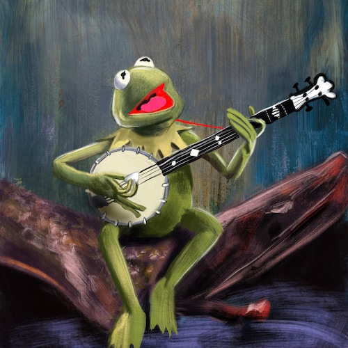 Mona Lisa Kermit the Frog Muppets Fine Art Print - Etsy