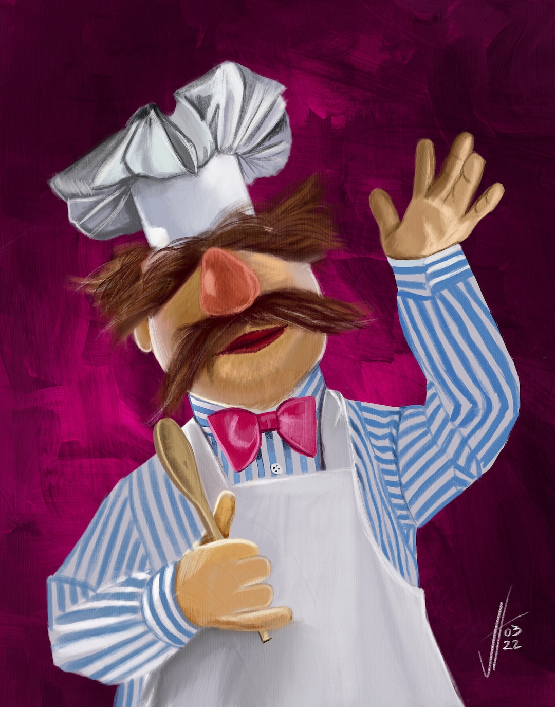 Swedish Chef Portrait Print the Muppets - Etsy