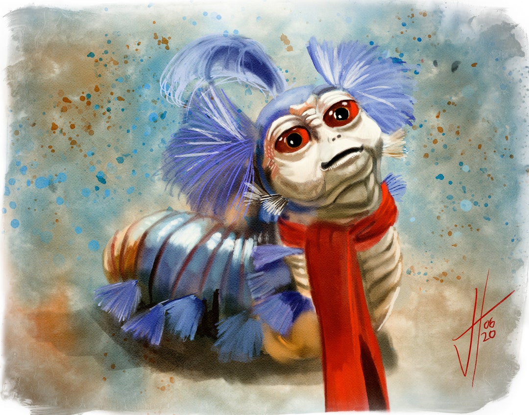 Labyrinth the Worm Art Print - Etsy