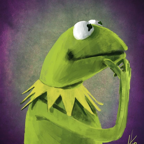 Mona Lisa Kermit the Frog Muppets Fine Art Print - Etsy