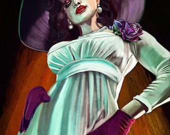Lady Dimitrescu Portrait From Resident Evil Pop Art Inspired Poster - Etsy