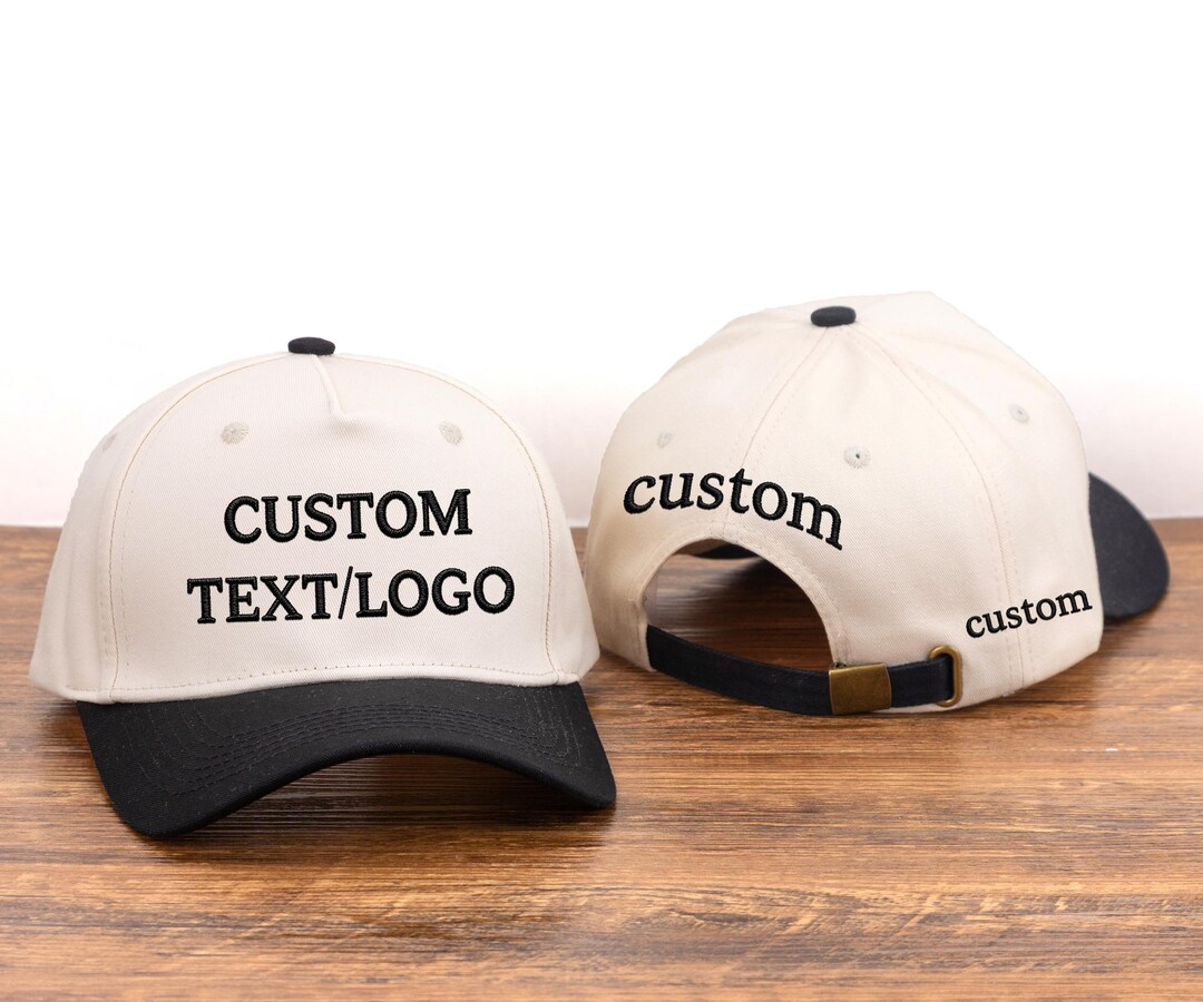 Custom Embroidered Two-tone Caps, Personalized Text/logos, Custom Hats ...