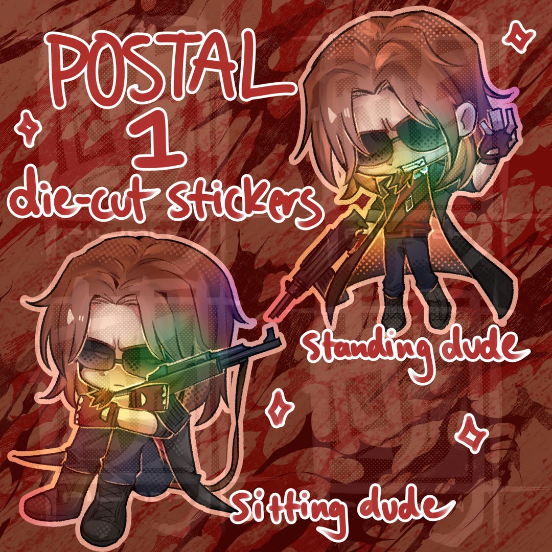 Postal 1 Dude Sticker Set - Etsy