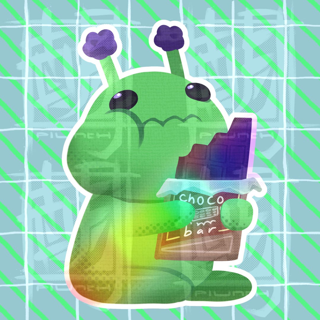Alien Choco Sticker - Etsy