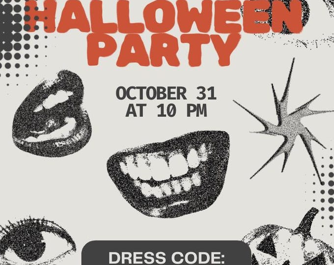Digital Customizable Halloween Party Invitation Template - Etsy