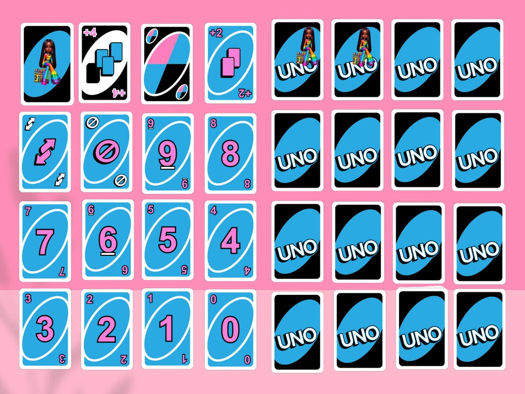 Editable UNO Game Template + Printable Box | Customizable Cards for ...