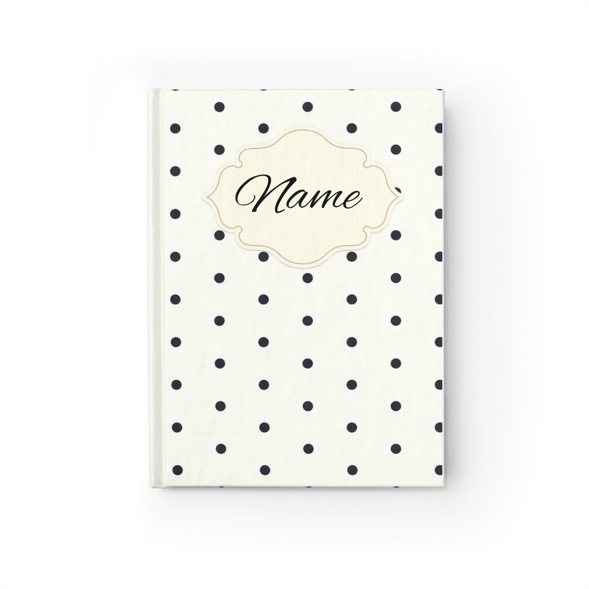 Polka Dot Personalized Journal - Custom Name Notebook for Writing ...