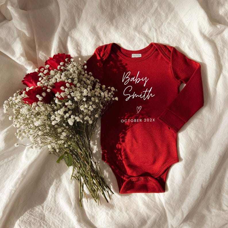 Minimal Valentines Baby Announcement Digital Editable Valentine's Baby ...