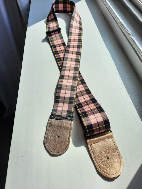 Pink Punk Plaid Guitar Strap - Etsy
