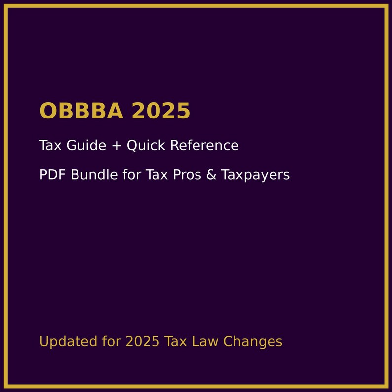 Best Selling Professional Simplified OBBBA 2025 Tax Guide: Full Policy ...