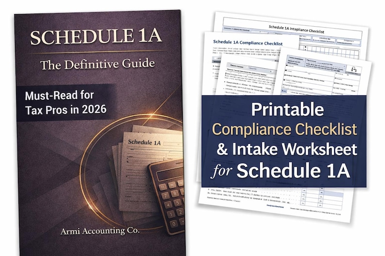 New! Schedule 1A Guide 2026 for Tax Professionals | New IRS Additional ...