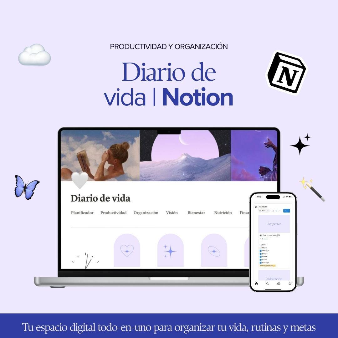 Notion Life Journal Template | Aesthetic and Productive Comprehensive ...