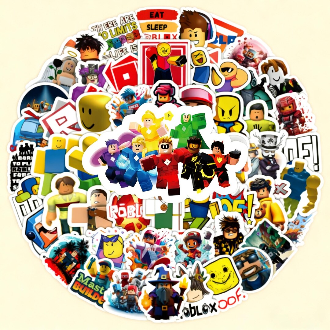 Roblox Sticker Pack mit 103 - Coole Gaming Cartoon wasserfesten ...