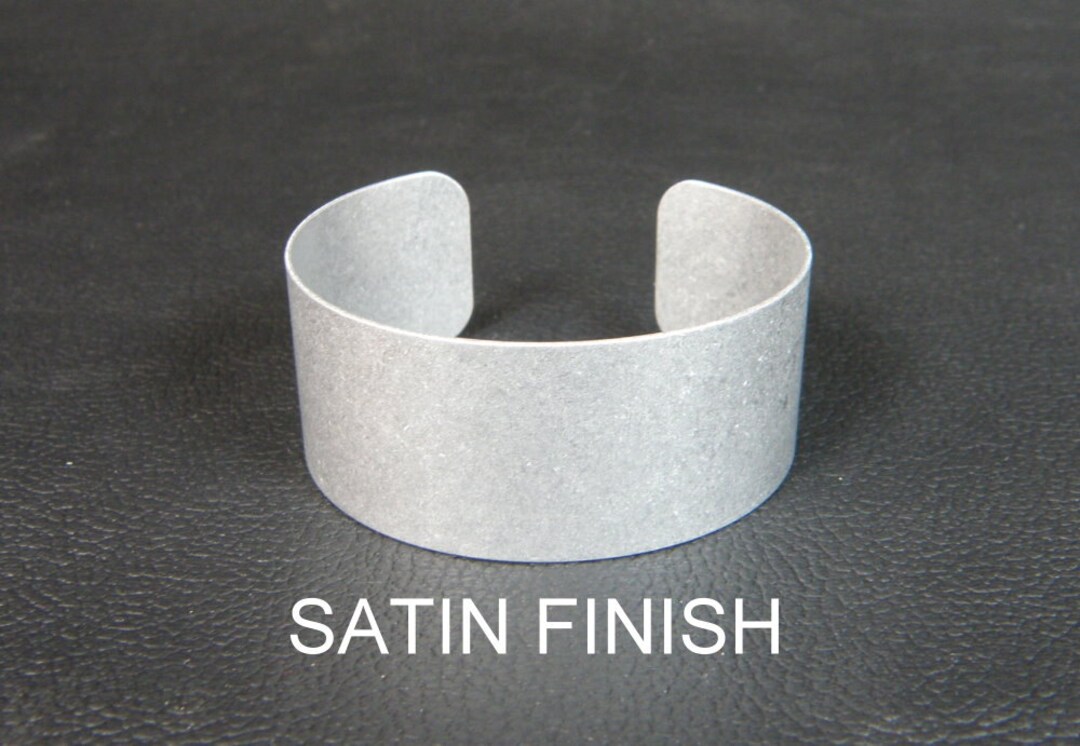 Aluminum Cuff Bracelet Blanks, 1 Inch X 6 Inch, One Dozen, Satin Finish ...