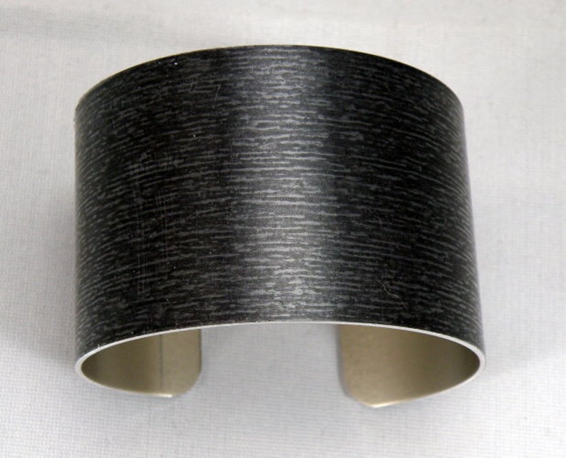 Black Anodized Aluminum Cuff Bracelet Blanks, 1 1/4